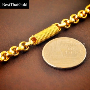 ROLO Gold Chain Necklace,cable Chain,thailand Jewelry,baht Chain 22K ...