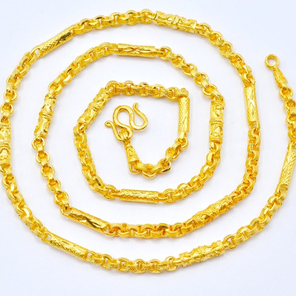 24k Gold Chain - Etsy