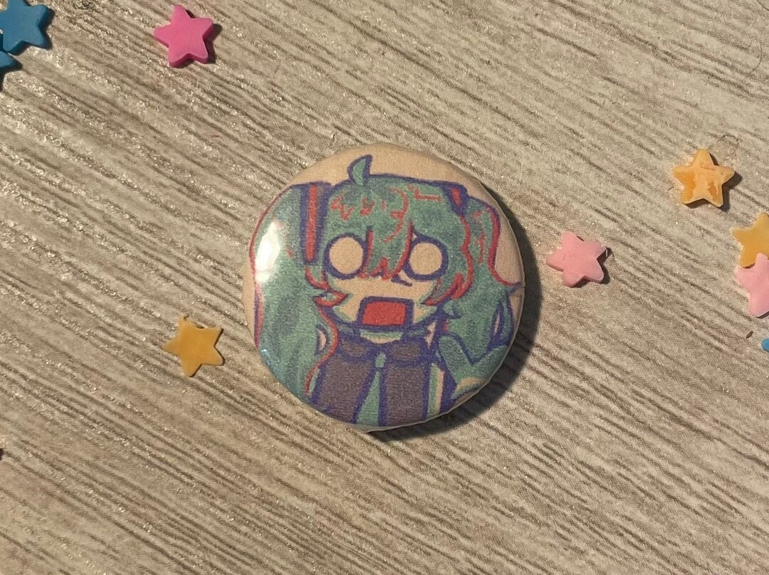Hachune Miku Pin-back Button - Etsy