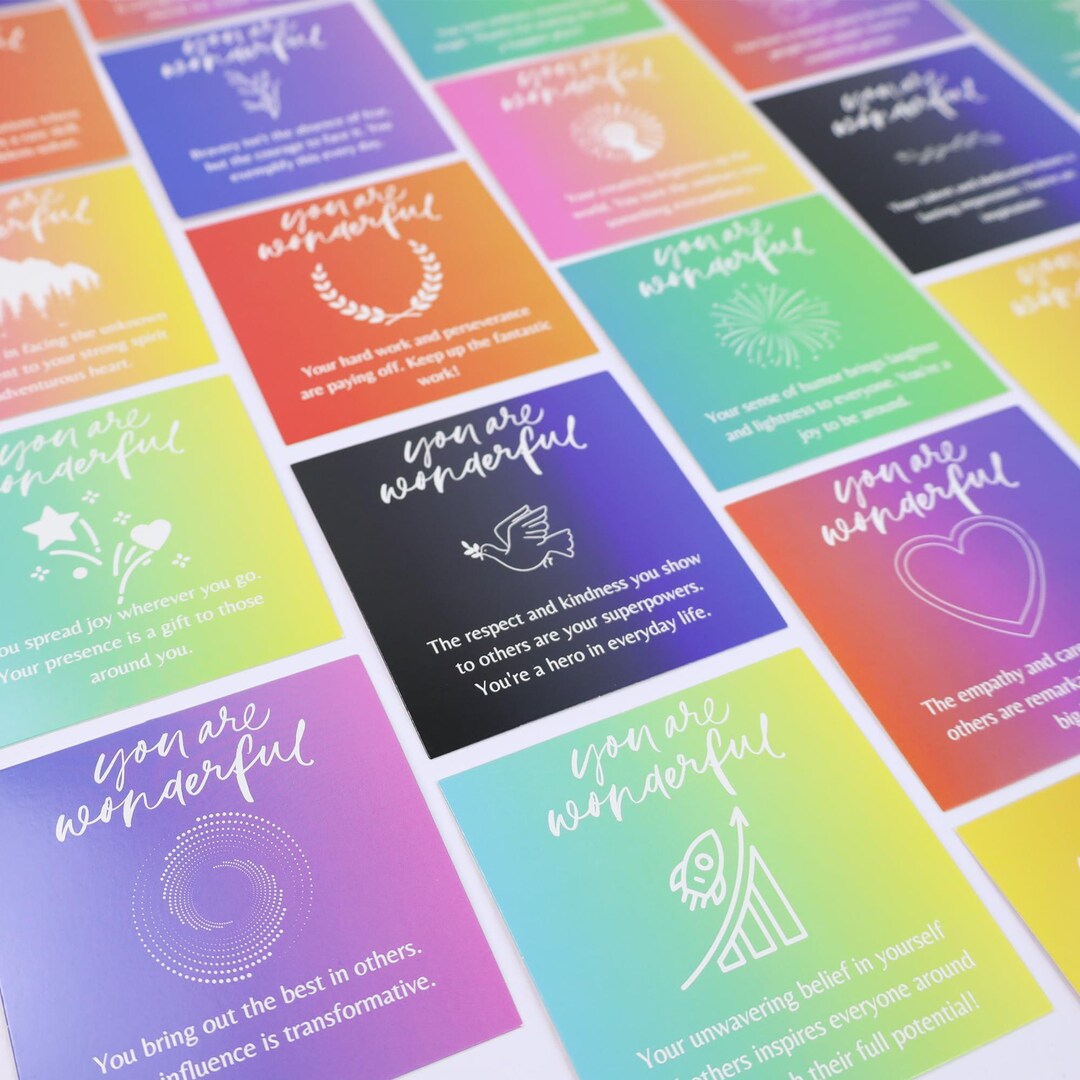 Dessie You Are Wonderful Cards 60 Unique Mini Encouragement Cards W ...