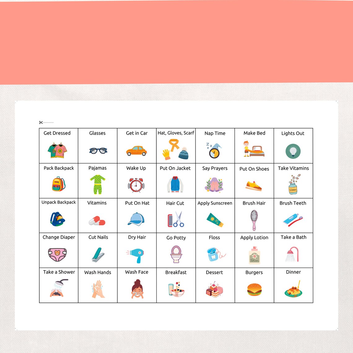 Daily Routine Printable Daily Routine Chart Printable Chore Chart for ...