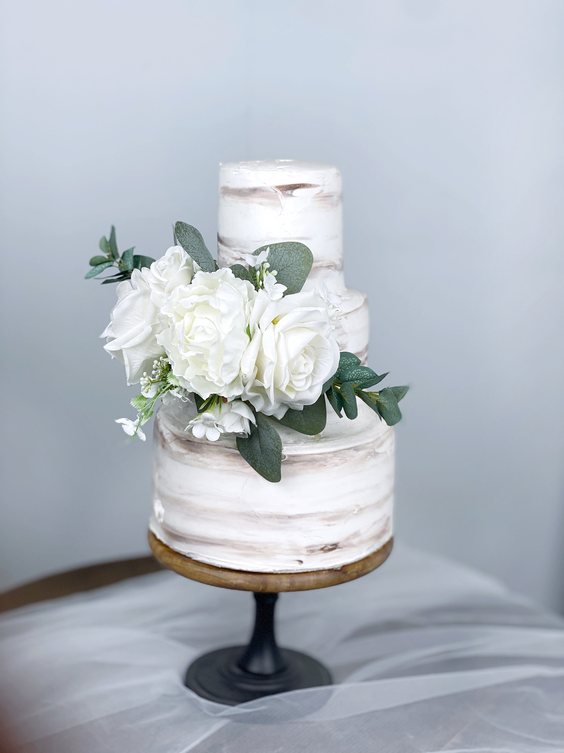 White Wedding Cake Topper Floral Cake Decoration Cake Topper - Etsy