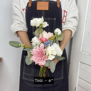 Pink & Blue Bridal Bouquet, Boho Wedding Bouquet, Wedding Flower ...