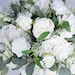 White and Sage Green Wedding Table Arrangement, Guest Table Flower Ball ...