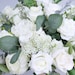 White and Sage Green Wedding Table Arrangement, Guest Table Flower Ball ...