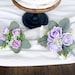 Set of 2 Purple Floral Wedding Cake Topper Flowers, Boho Decoration - Etsy