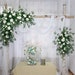 White and Sage Green Wedding Table Arrangement, Guest Table Flower Ball ...