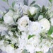 White and Sage Green Wedding Table Arrangement, Guest Table Flower Ball ...