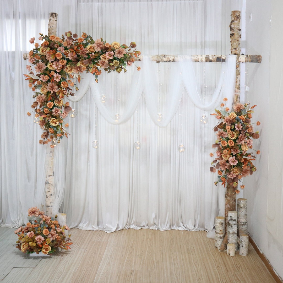 Brown,terracotta,rust Orange Autumn Fall Wedding Flower for Rectangle ...