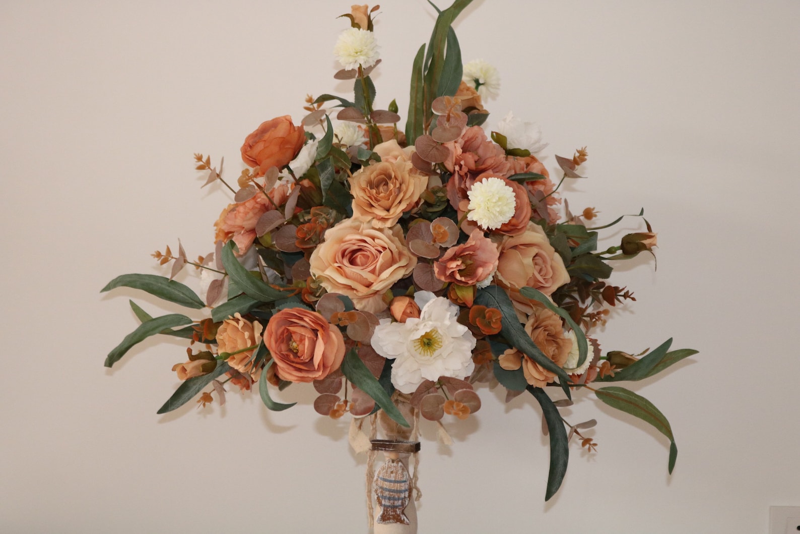 Brown,terracotta Rose Wedding Table Arrangement, Sweetheart Table,head ...