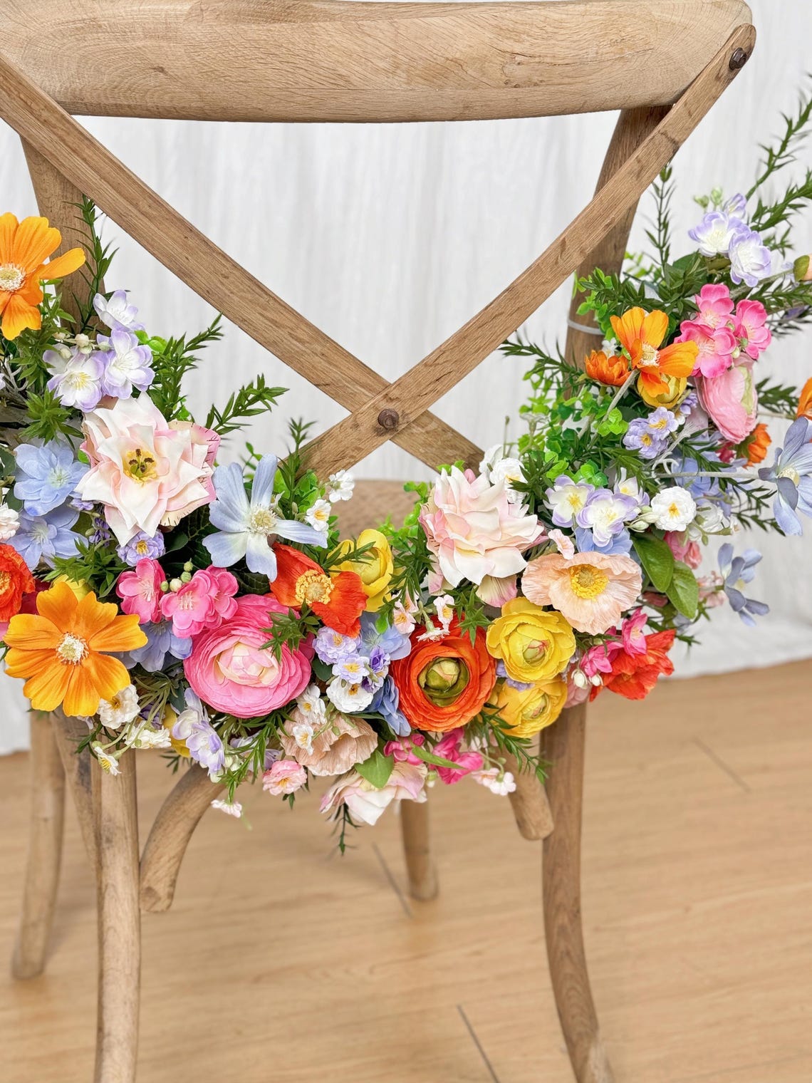 Wildflower Wedding Chair Swag, Aisle Decor - Etsy