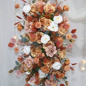 Ivory, Terracotta, Toffee Autumn Fall Wedding Flower for Rectangle Arch ...