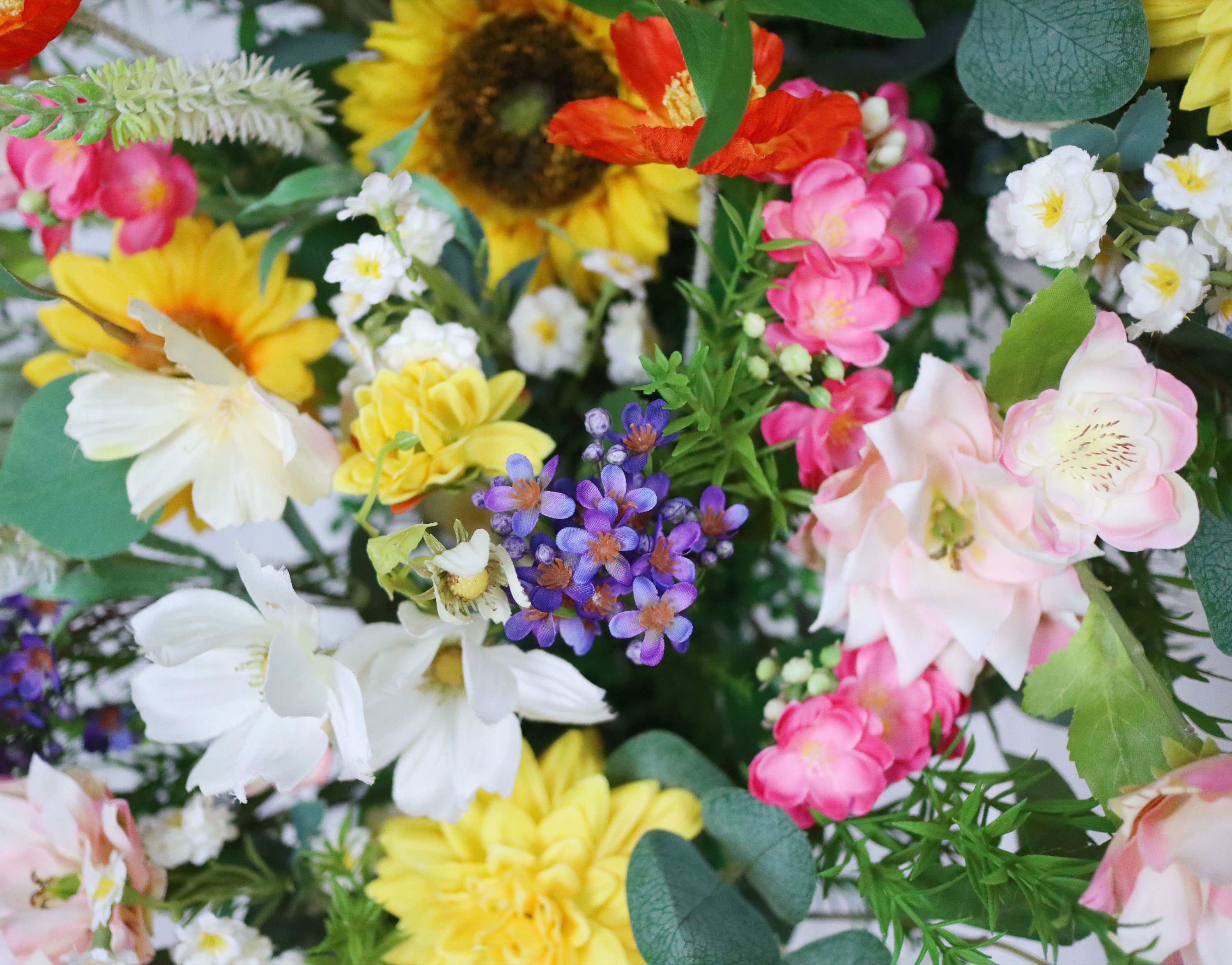 Wildflower Flower Arch for Wedding, Spring Wedding Backdrop, Boho ...
