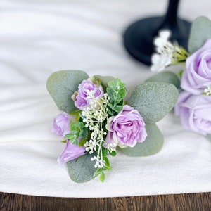 Set of 2 Purple Floral Wedding Cake Topper Flowers, Boho Decoration - Etsy