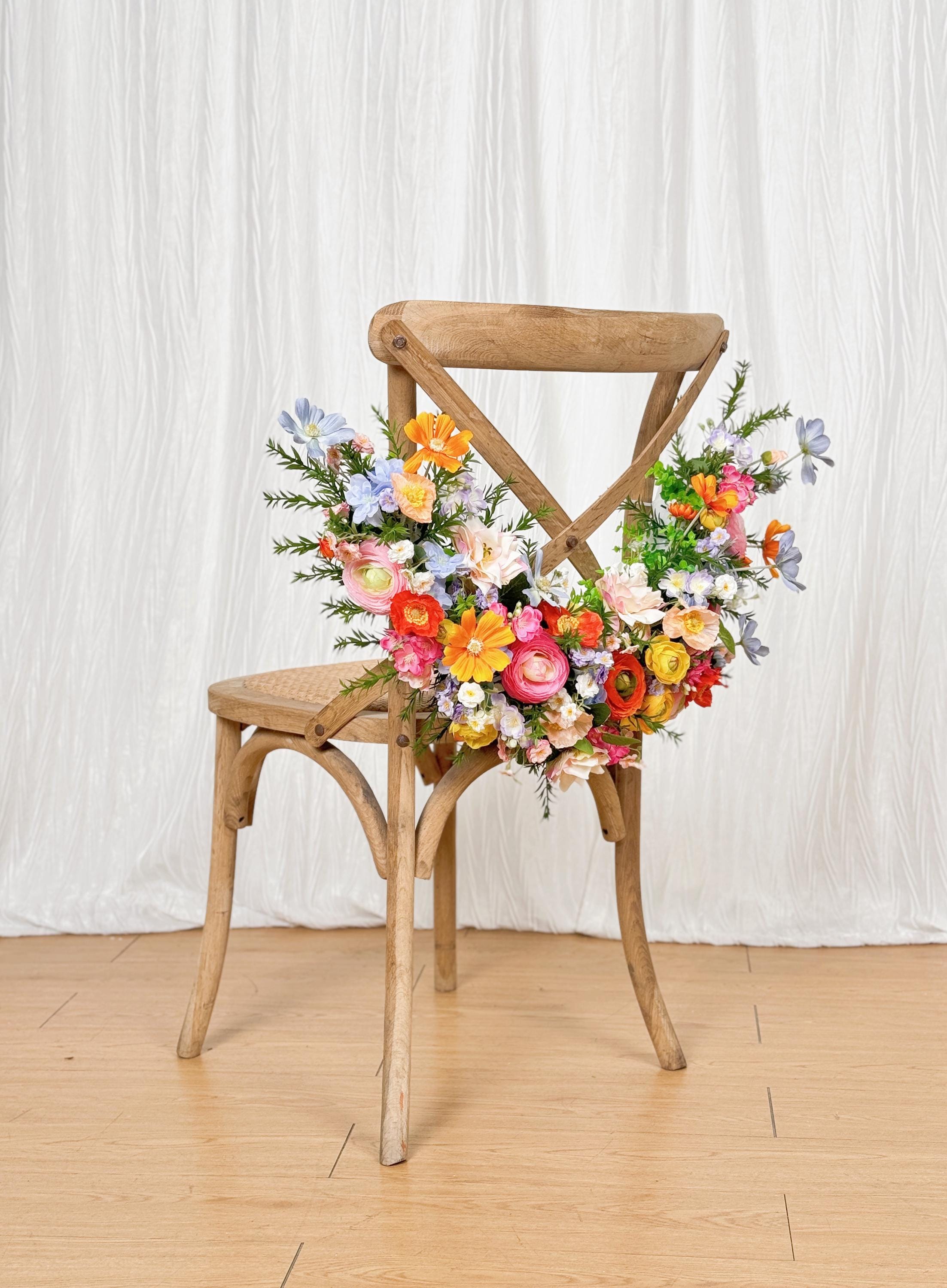 Wildflower Wedding Chair Swag, Aisle Decor - Etsy