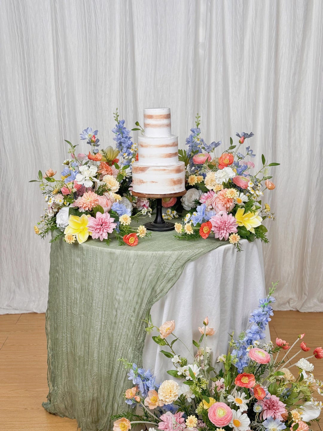 Pastel Wildflower Cake Flowers: Boho Wedding Cake Table Decor - Etsy