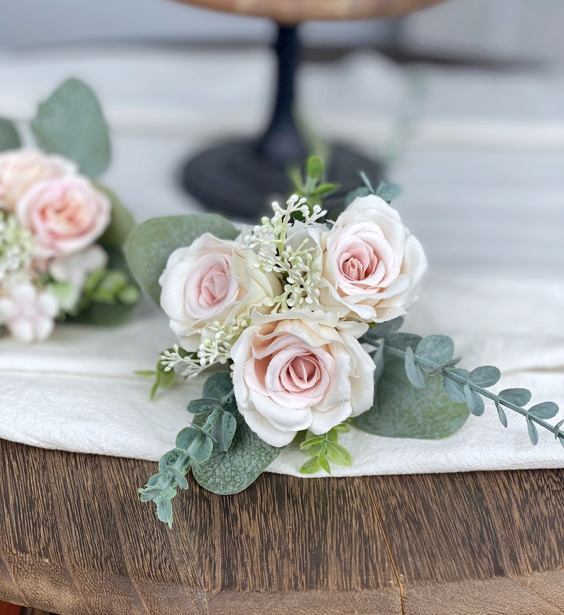 Set of 2 Wedding Cake Topper Floral Cake Decoration Cake - Etsy