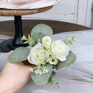 Set of 2 Wedding Cake Topper, Floral Cake Decoration, Cake Topper ...