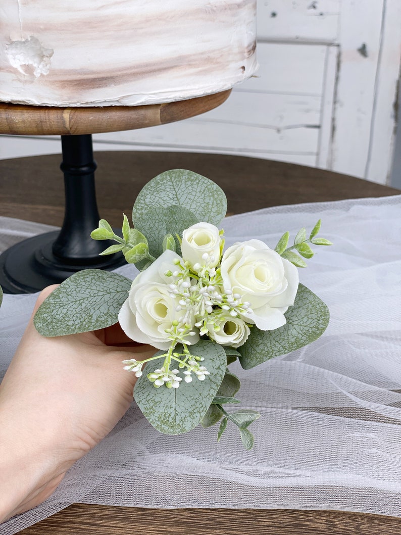 Set of 2 Wedding Cake Topper Floral Cake Decoration Cake - Etsy