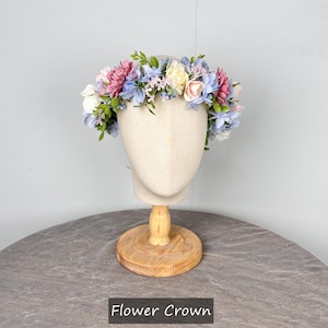 Pink & Blue Bridal Bouquet, Boho Wedding Bouquet, Wedding Flower ...