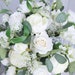 White and Sage Green Wedding Table Arrangement, Guest Table Flower Ball ...