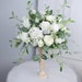 White and Sage Green Wedding Table Arrangement, Guest Table Flower Ball ...