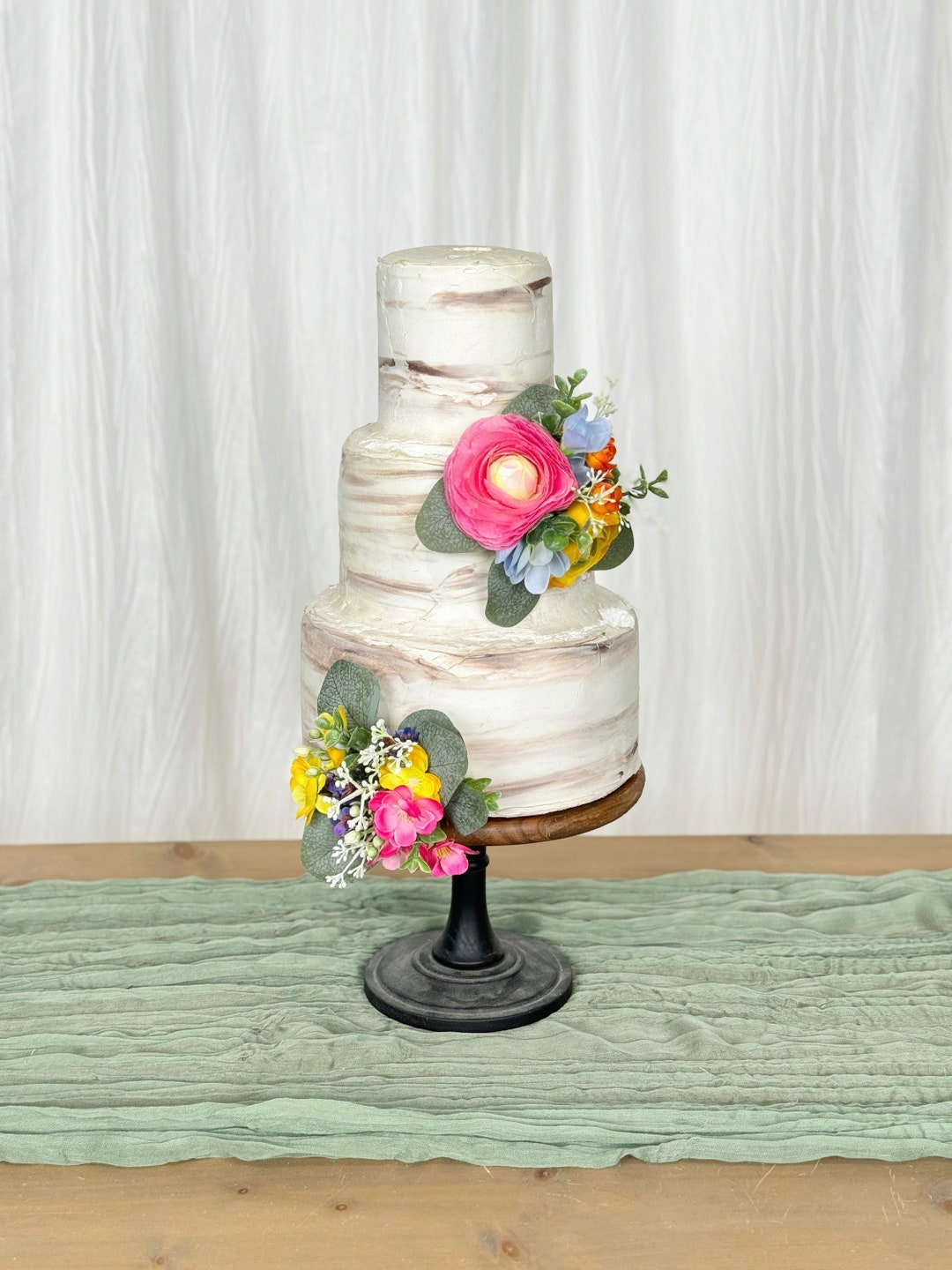 Set of 2 Wildflowers Wedding Cake Topper, Floral Cake Decoration, Cake ...