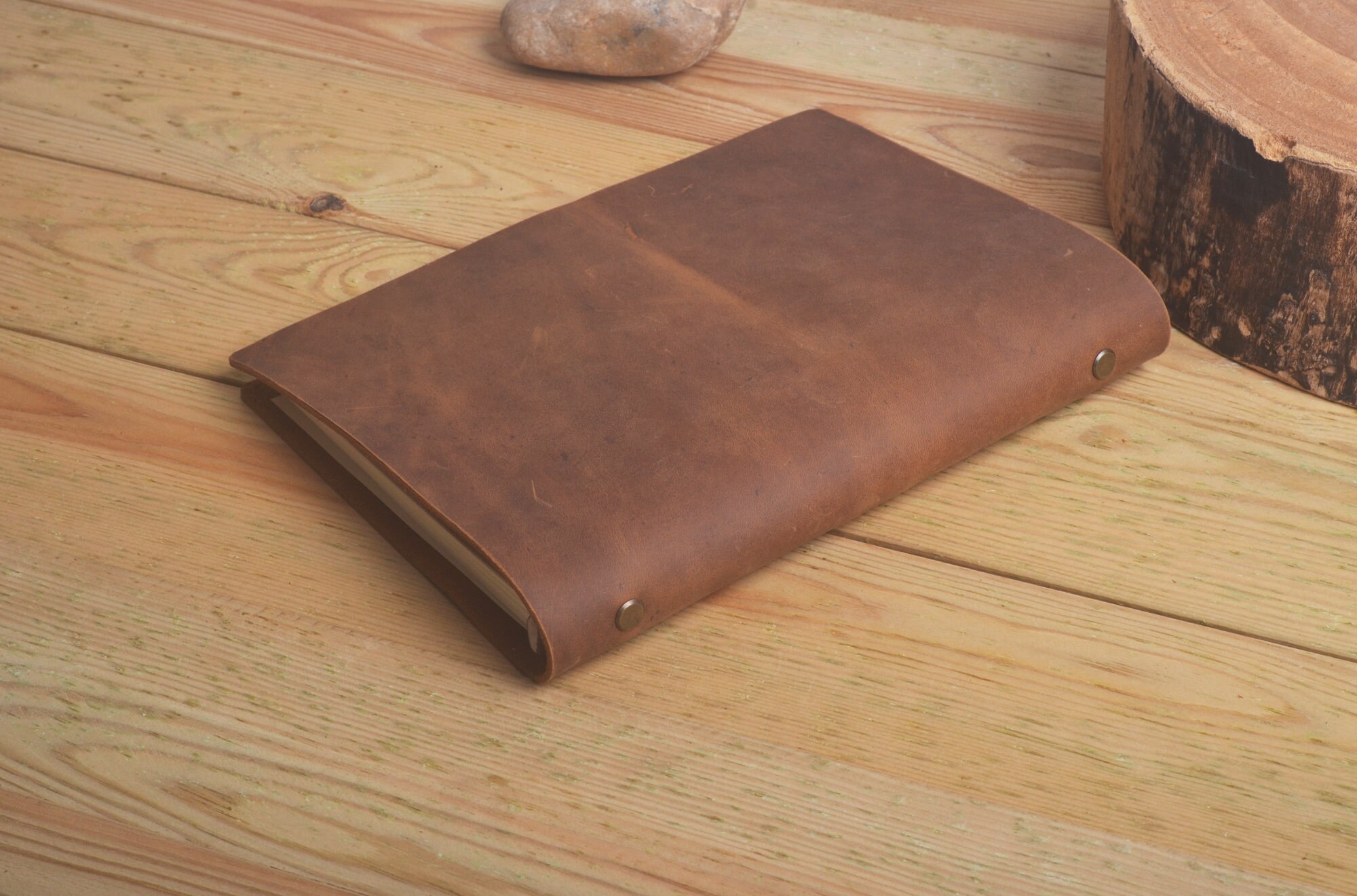 Leather A5 Binder Covercrazy Horse Leather Personalized | Etsy