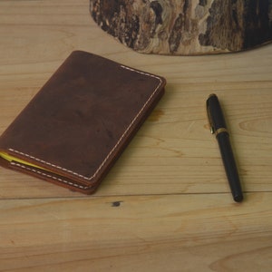 Leather Field Notes Cover,personalized Refillable 3.5"x5.5" Memo Book ...
