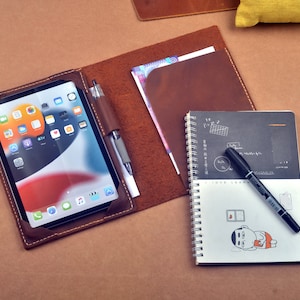 IPad Leather Cover With A5 Notepad,ipad Leather Folio With B5 Paper ...