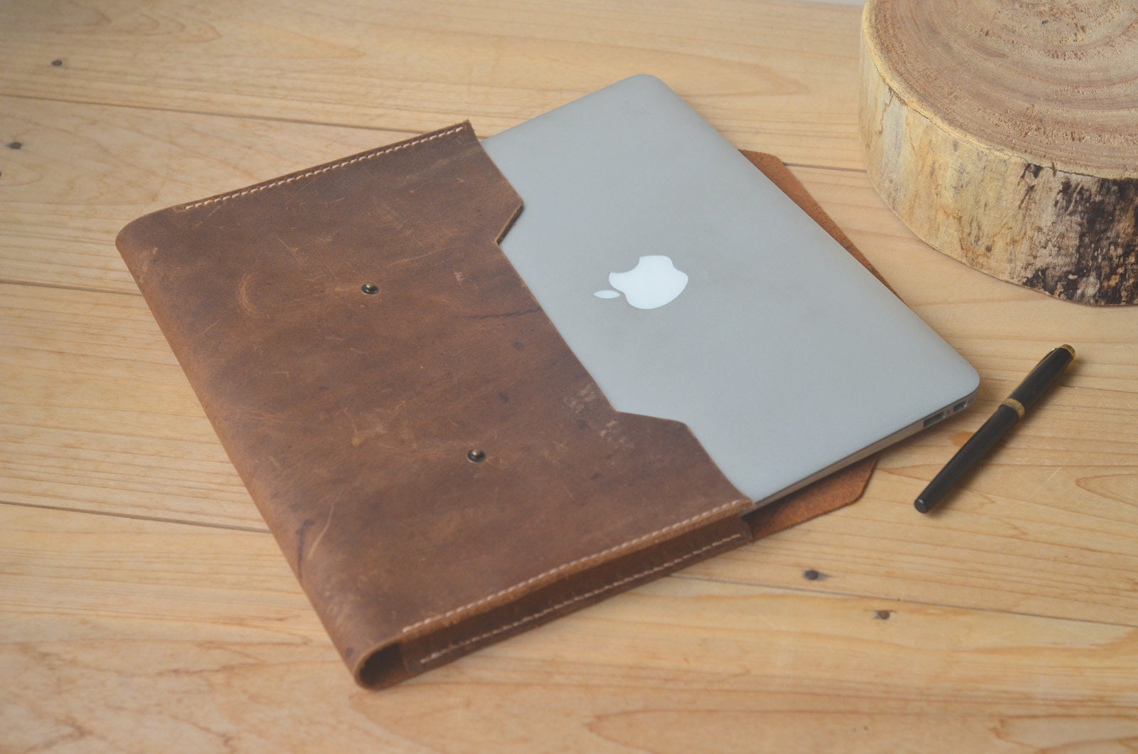 Apple Macbook Air Sleeve CaseCrazy Horse Leather Macbook Air | Etsy