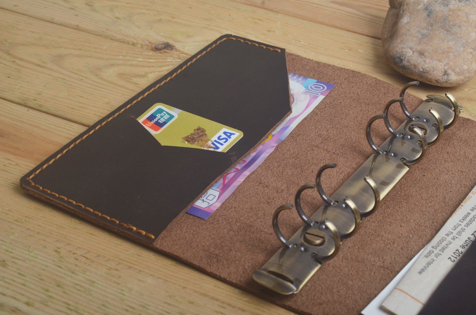 Leather Binder Notepad Coverjourney Notebook Portfolio - Etsy
