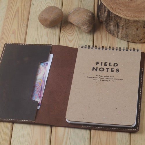 Personalized Leather Steno Pad Cover Business Field Notes 6x9 - Etsy