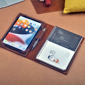 IPad Leather Cover With A5 Notepad,ipad Leather Folio With B5 Paper ...