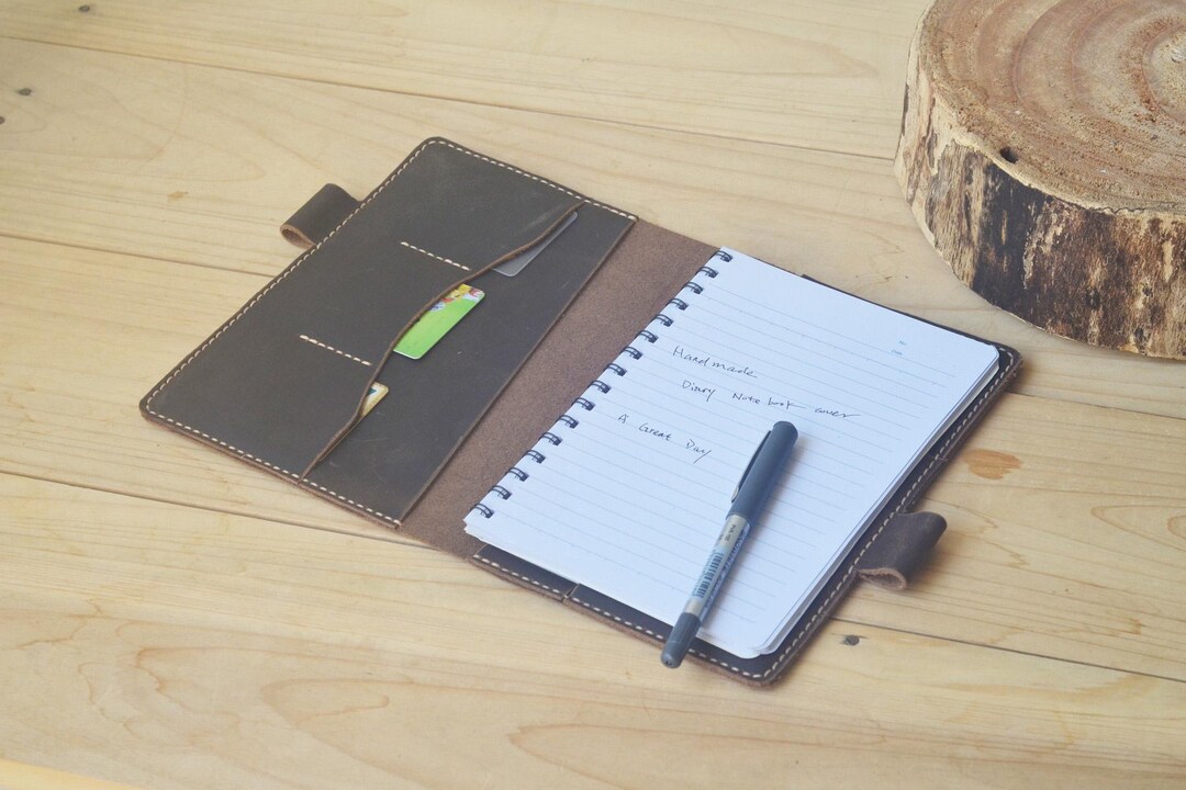 Personalized Leather Notepad Cover,a5 Crazy Horse Leather Writing Pad ...