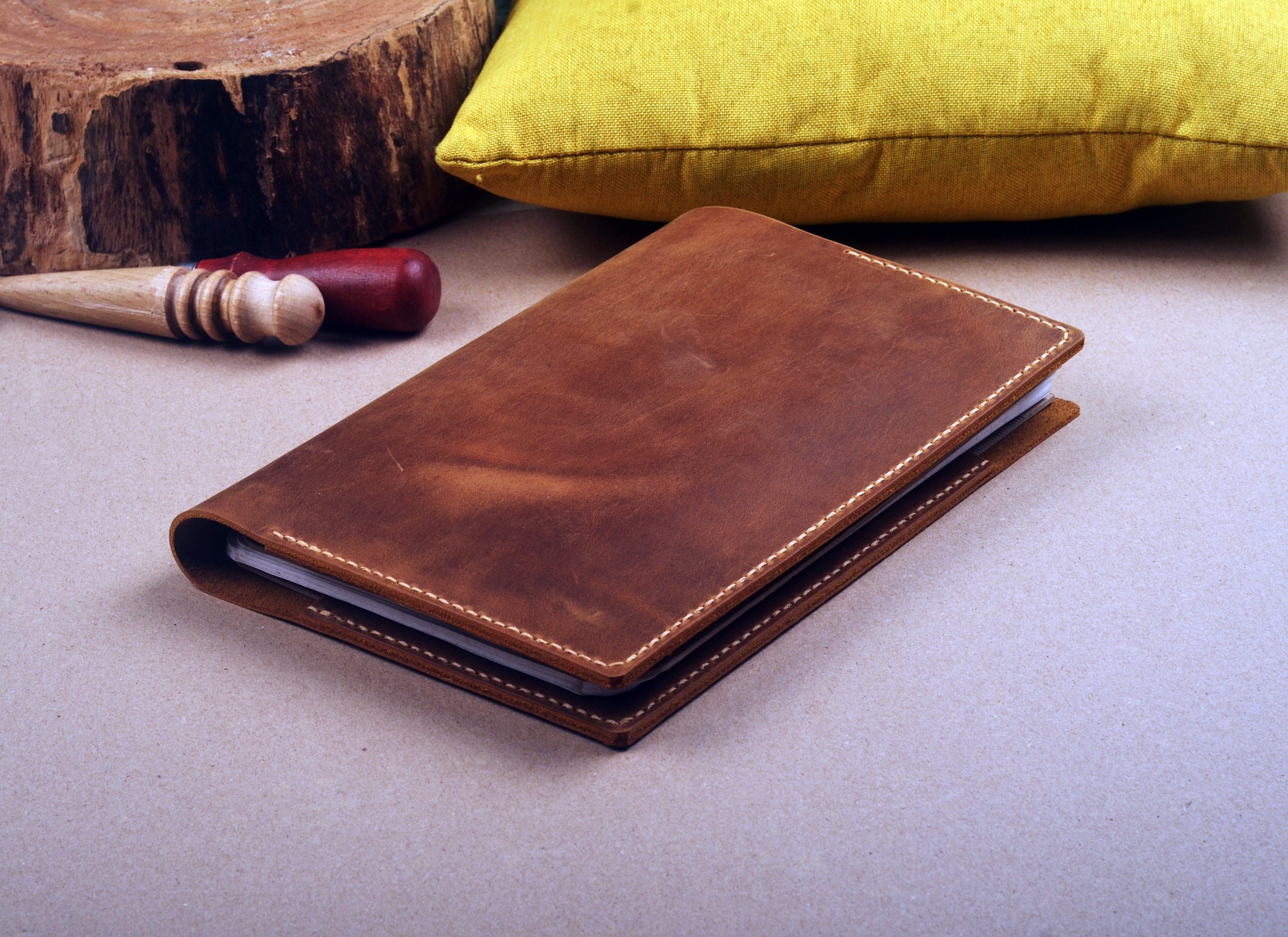 Leather Field Notes Personalized Cover, Steno Book 6x9 Portfolio Case ...