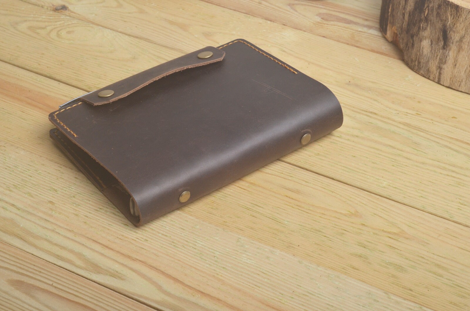 Leather Binder Notepad Coverjourney Notebook Portfolio - Etsy