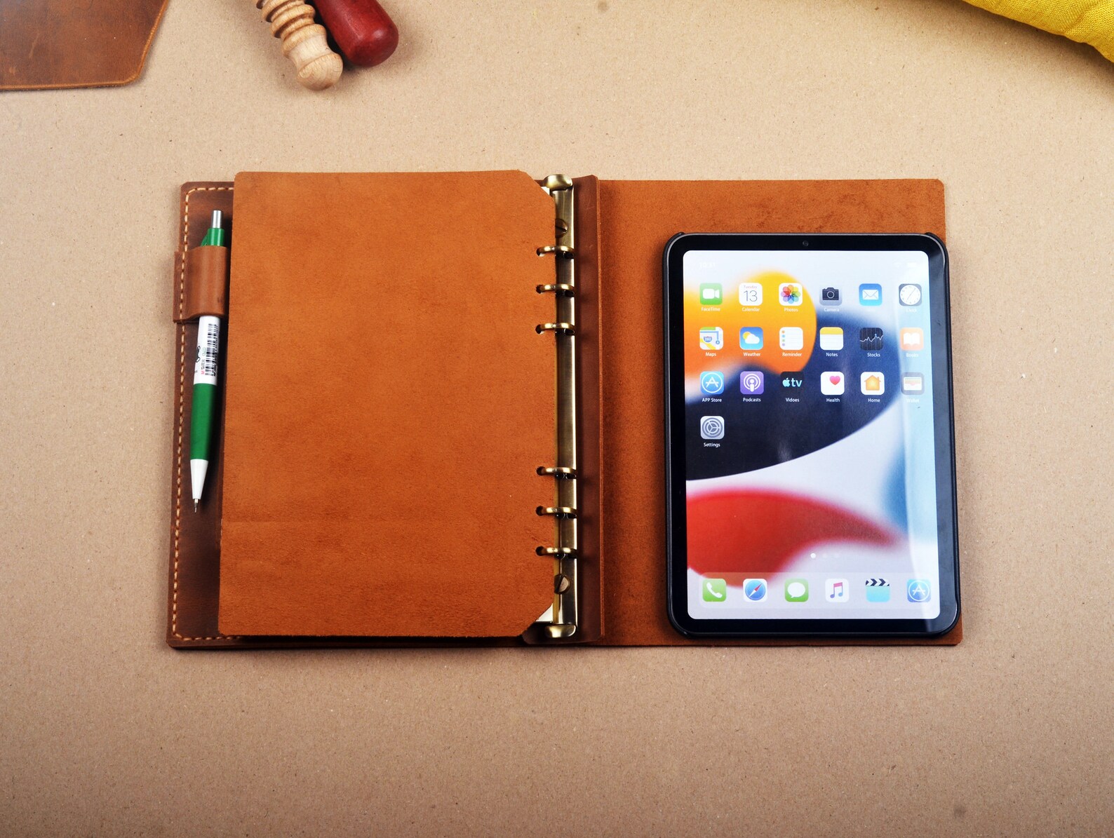IPad Mini Leather Binder Cover Case With A5 Notepad,ipad Mini Leather ...