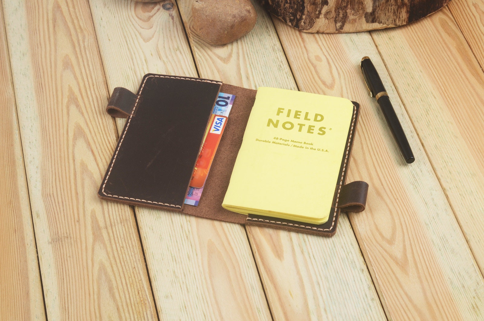 Leather Field Notes Journal Coverrefillable Field Notes - Etsy