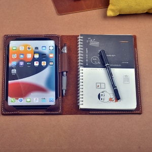 IPad Leather Cover With A5 Notepad,ipad Leather Folio With B5 Paper ...
