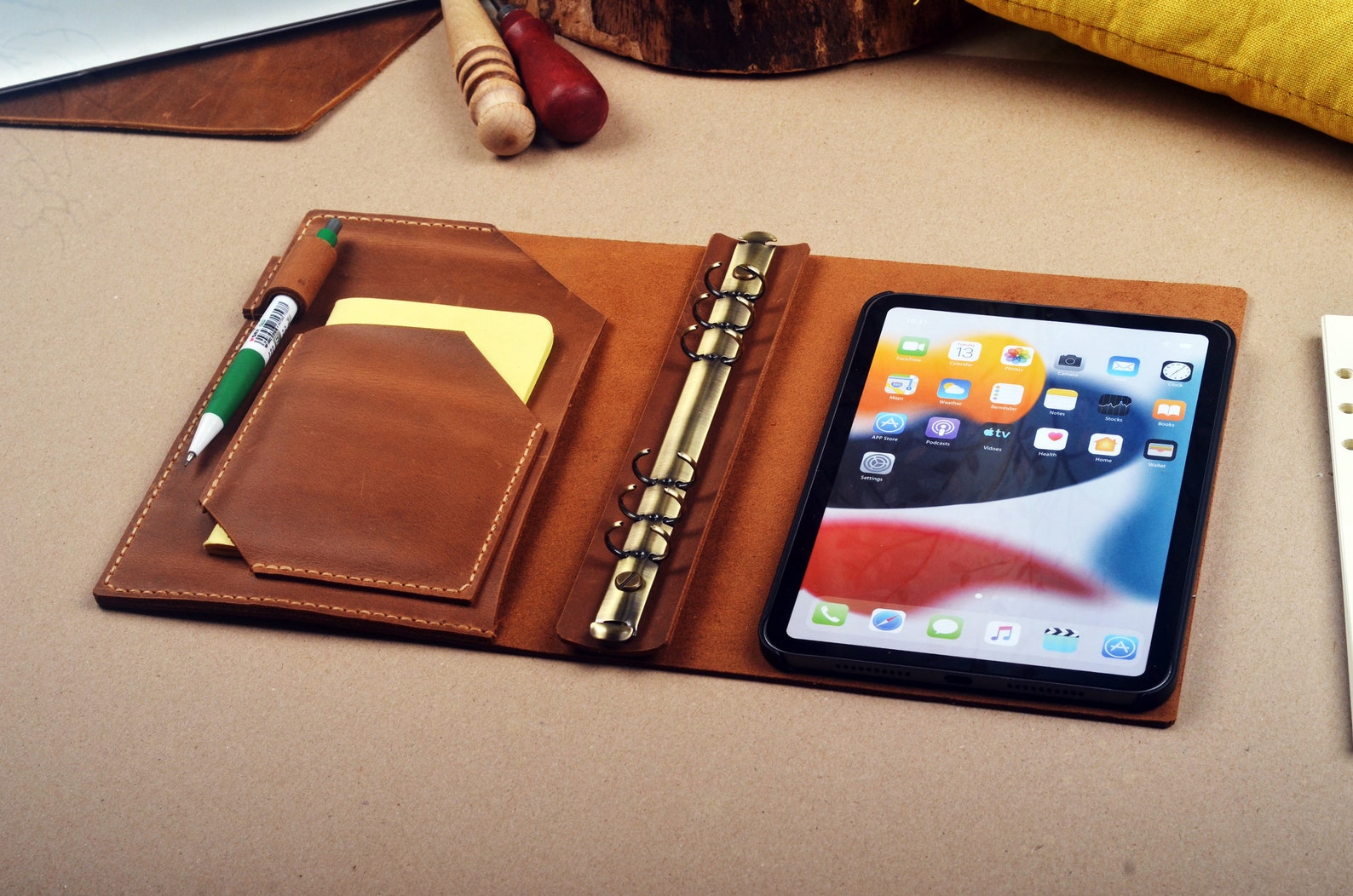 IPad Mini Leather Binder Cover Case With A5 Notepad,ipad Mini Leather ...