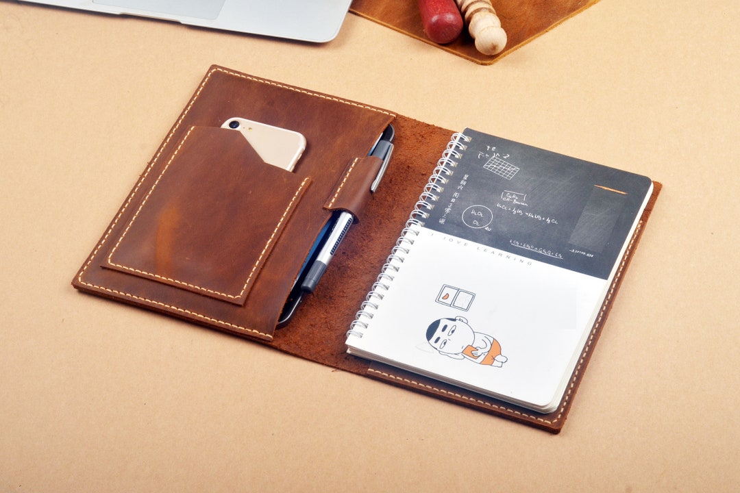 Leather A5 Personalized Cover,genuine Leather Portfolio Folio,b5 ...
