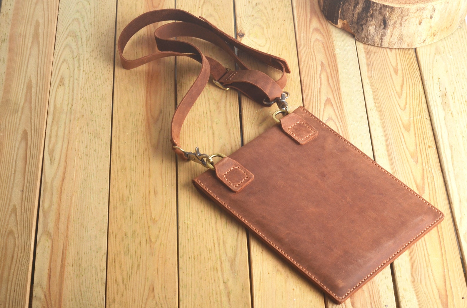 IPad Leather Sleeve Bag With Crossbody Shoulder Strap,ipad Pro Slim ...