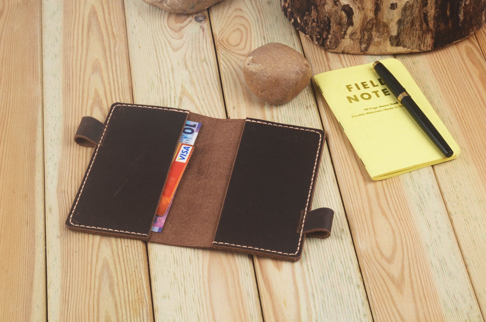 Leather Field Notes Journal Coverrefillable Field Notes - Etsy