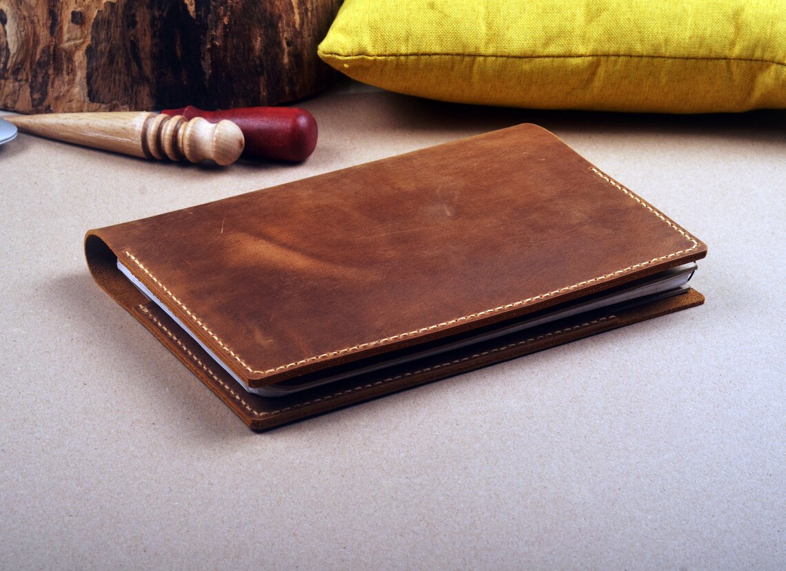 Leather Field Notes Personalized Cover, Steno Book 6x9 Portfolio Case ...