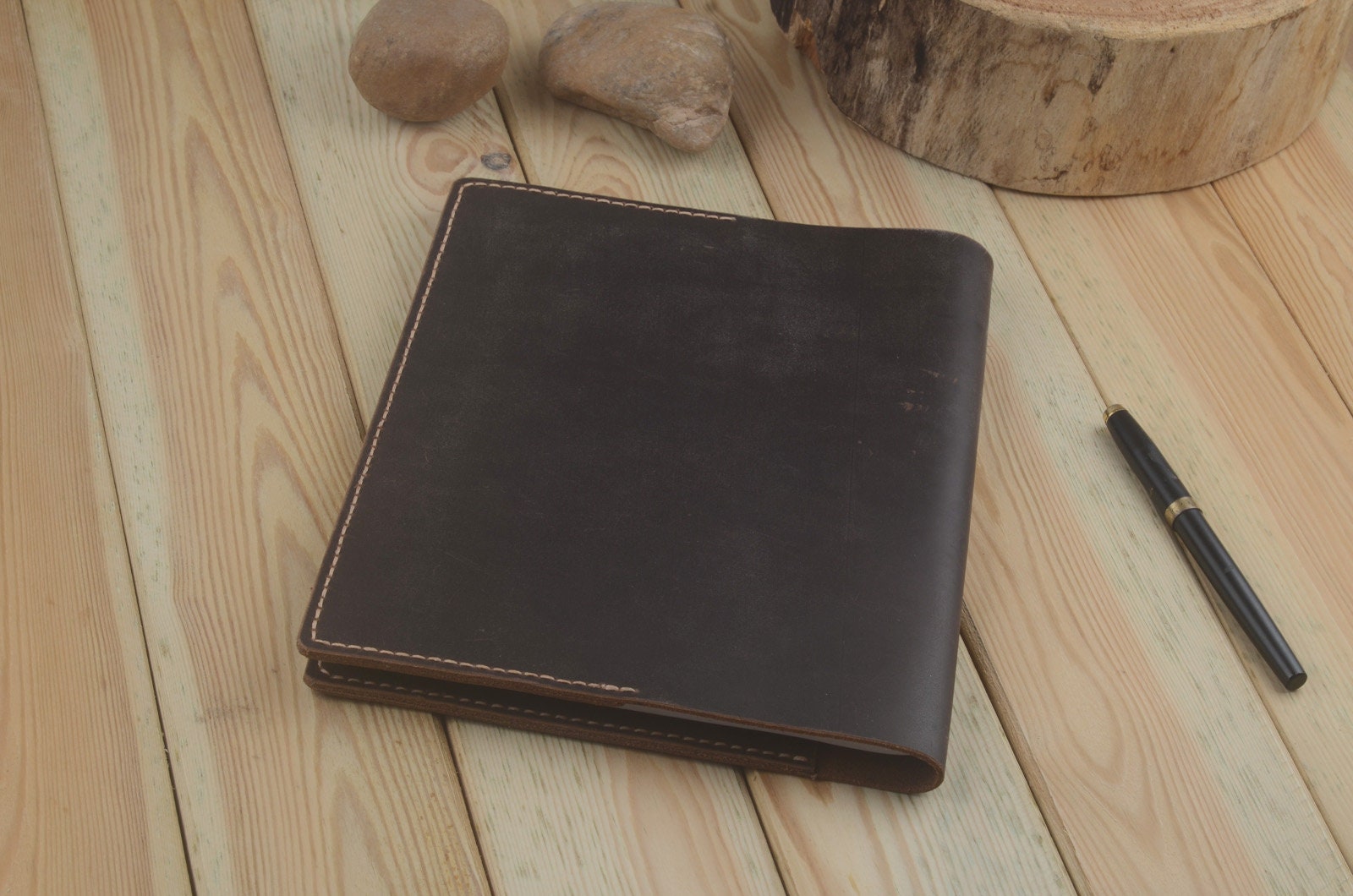 Leather Composition Notebook Cover With iPad Minipersonalized - Etsy