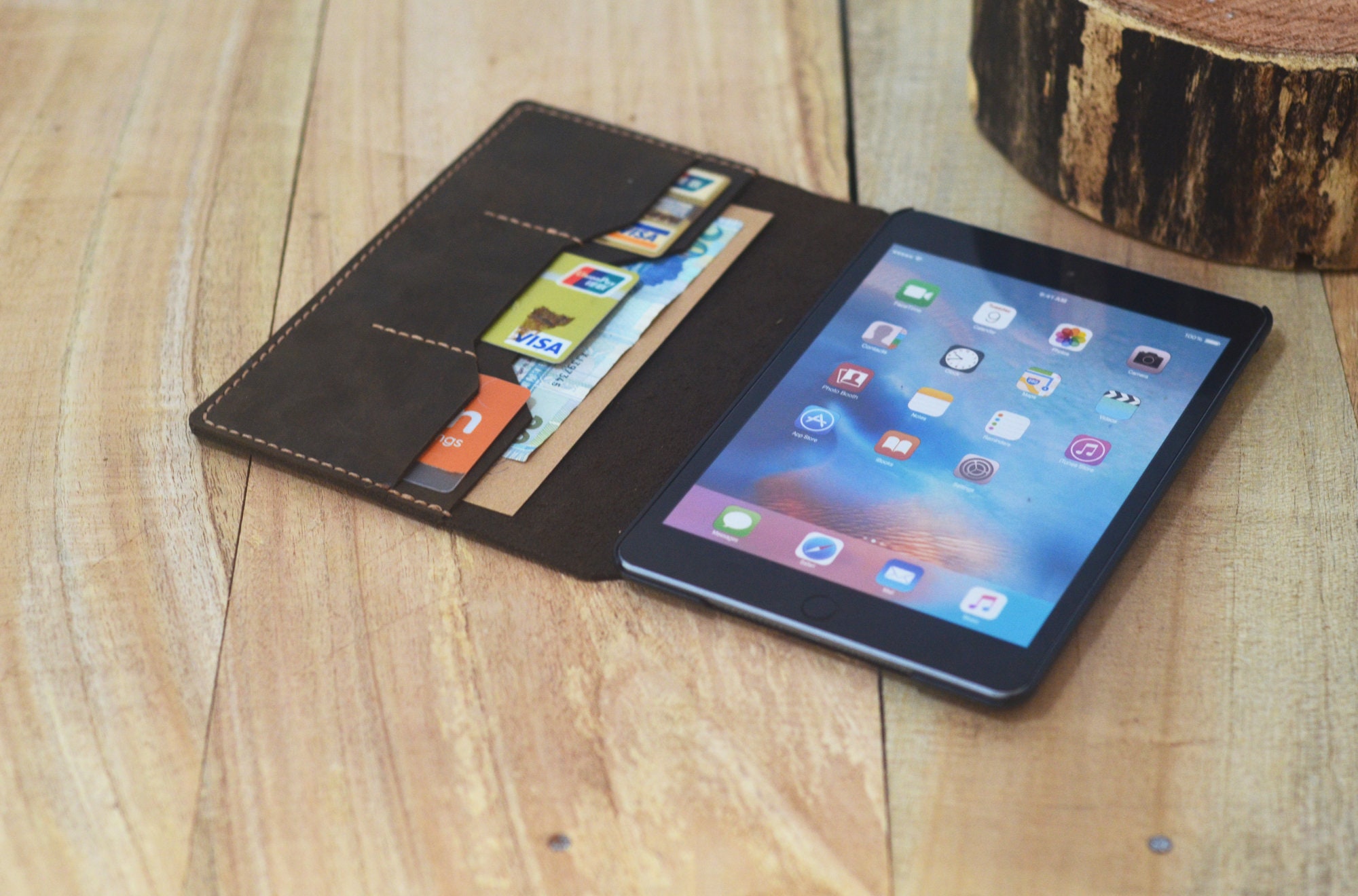 Ipad Mini Leather Stands Coverapple Ipad Mini 5 Leather Folio | Etsy