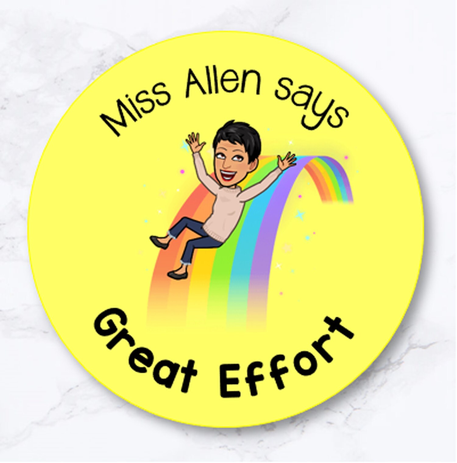 Personalized Bitmoji Teacher Stickers - Etsy