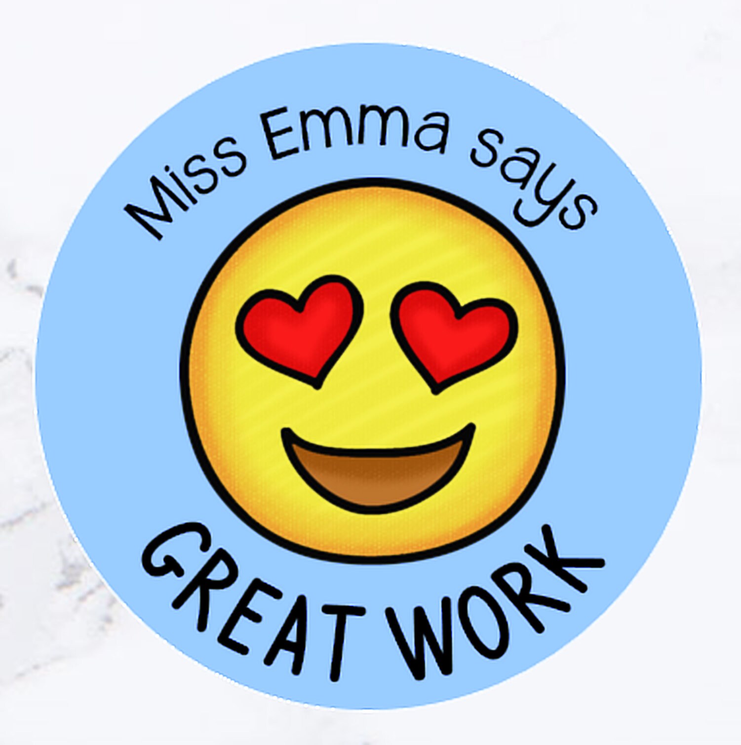 Personalized Emoji Teacher Stickers | Etsy Australia