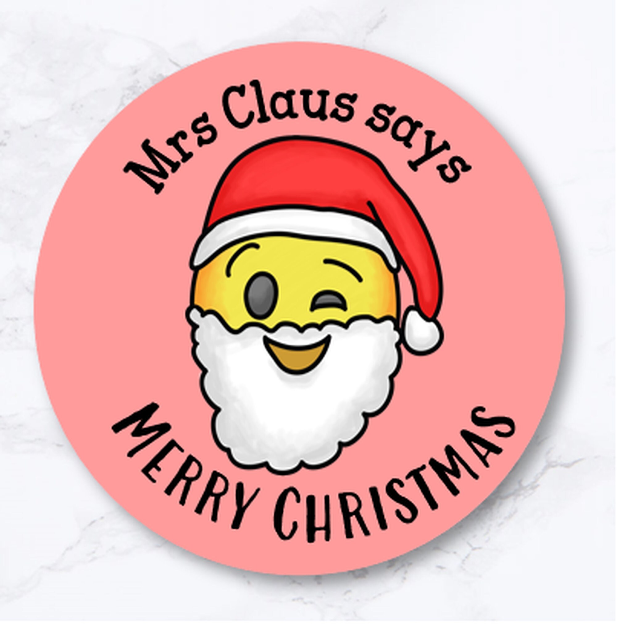 Personalized Christmas Emoji Stickers - Etsy